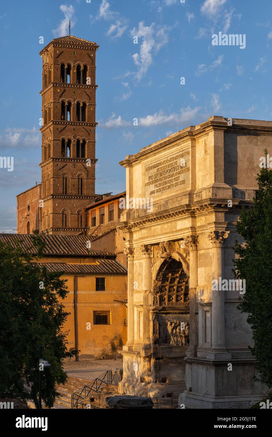 Italy, Rome, Arch of Titus built in AD 81 by the Emperor Domitian and ...