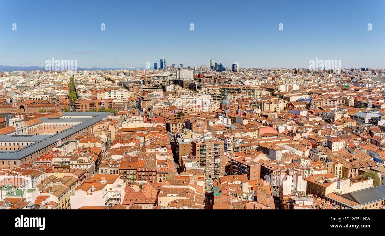Madrid Cityscape, HDR Image Stock Photo - Alamy