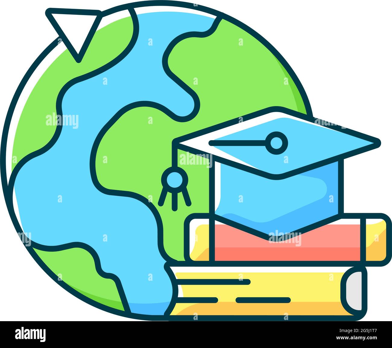 Student exchange programme RGB color icon Stock Vector Image & Art - Alamy
