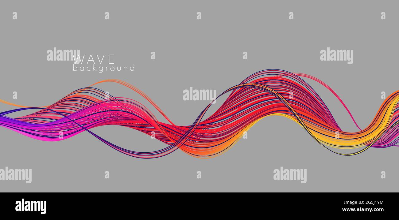 Vector abstract background with color abstract wave Stock Vector Image ...