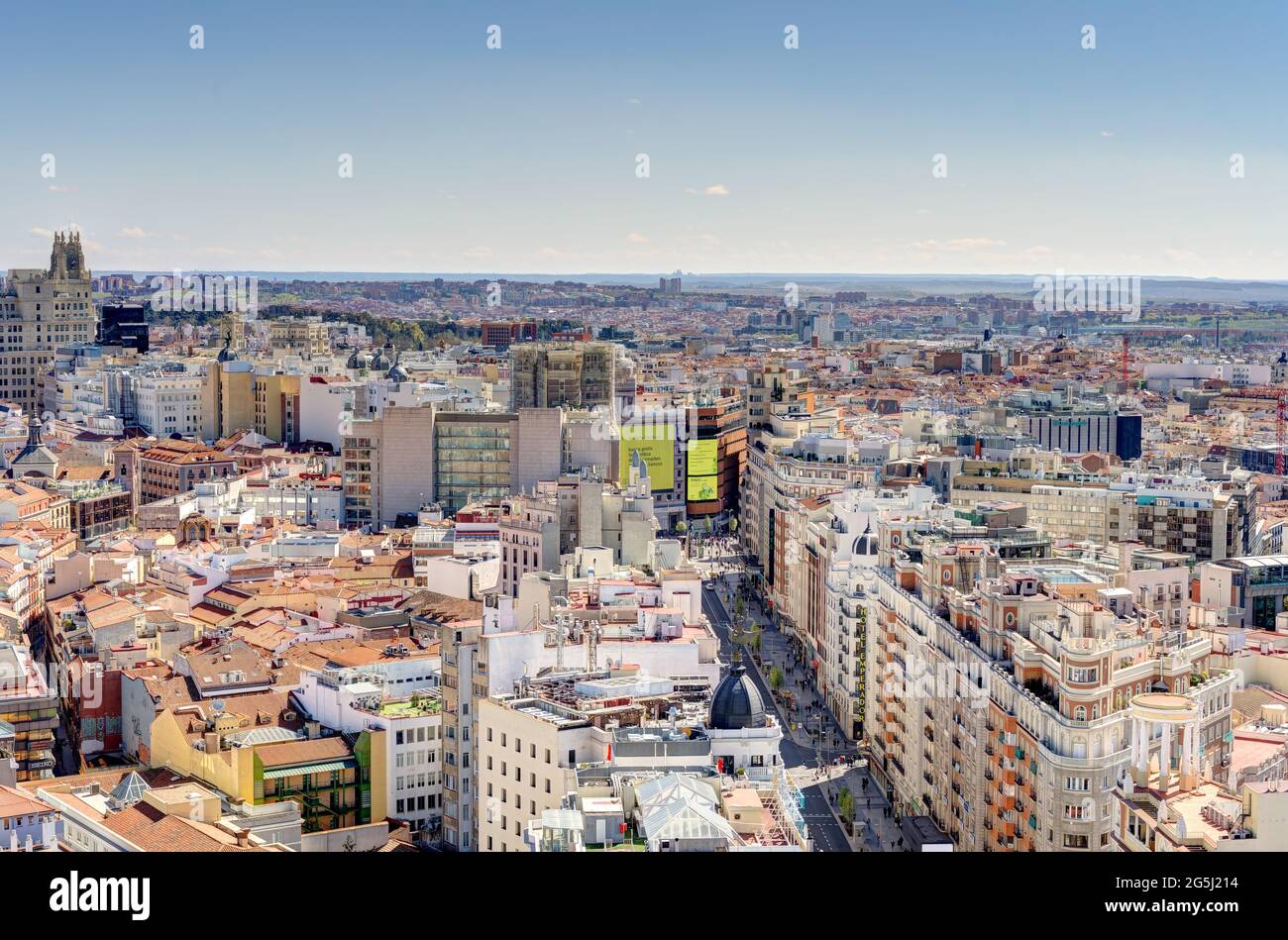 Madrid Cityscape, HDR Image Stock Photo - Alamy