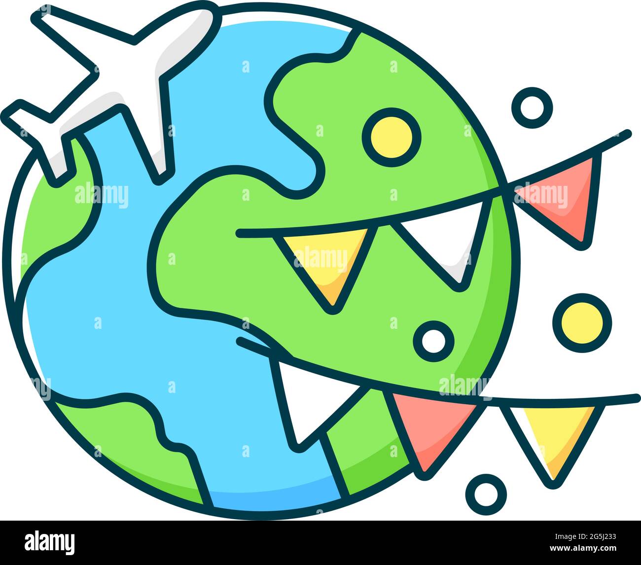 Event travel RGB color icon Stock Vector Image & Art - Alamy