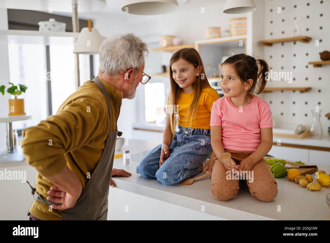 Grandad and child home hi-res stock photography and images - Alamy