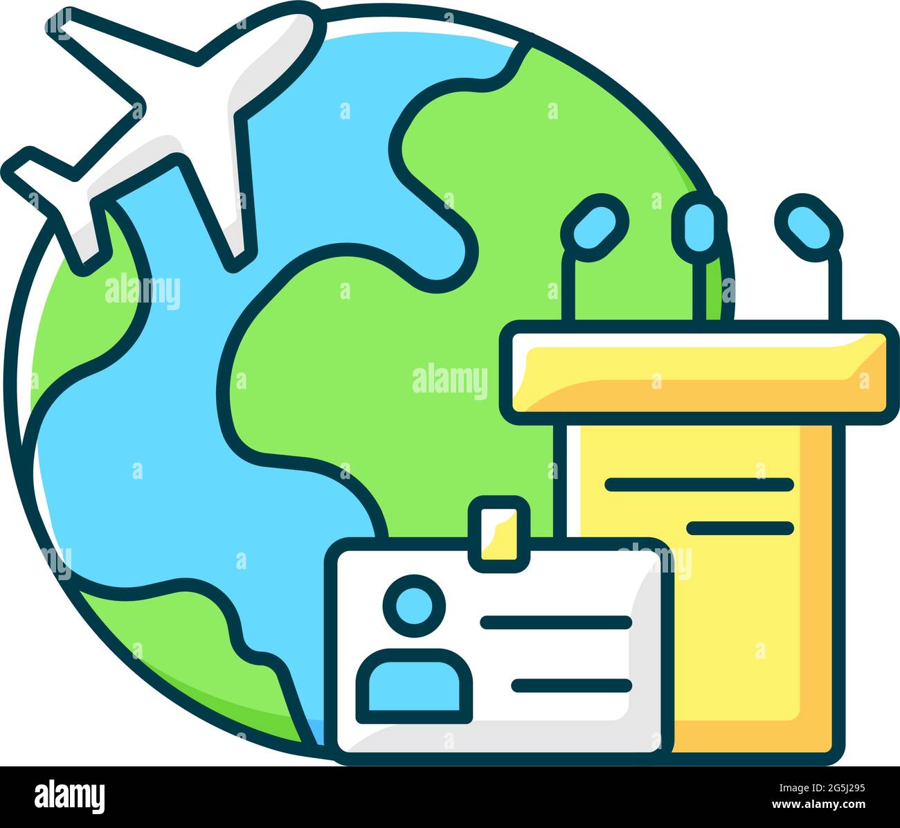 MICE tourism RGB color icon Stock Vector Image & Art - Alamy