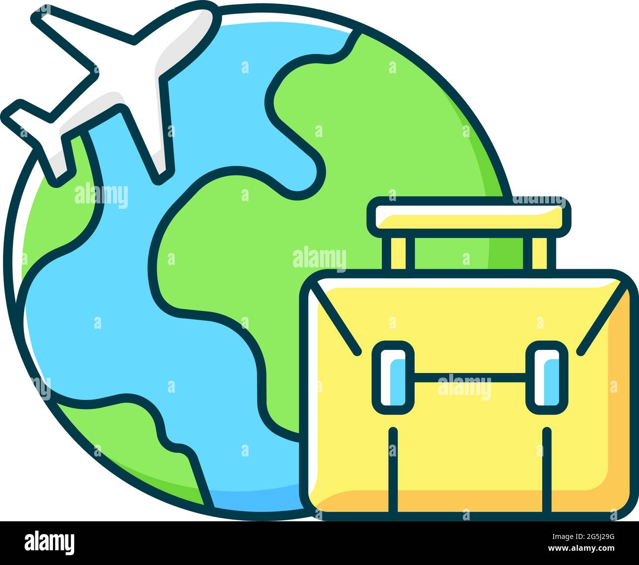 Business travel RGB color icon Stock Vector Image & Art - Alamy