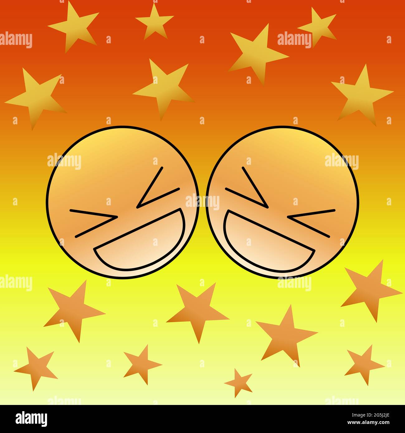 Yellow orange face Stock Vector Images - Alamy