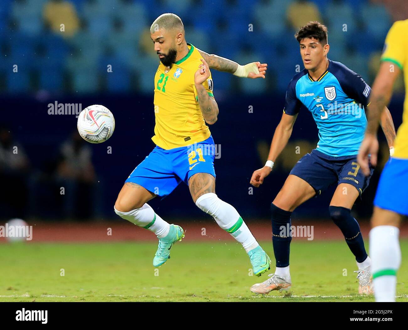 GOIANIA, BRAZIL - JUNE 27: Gabriel Barbosa of Brazil competes for the ...