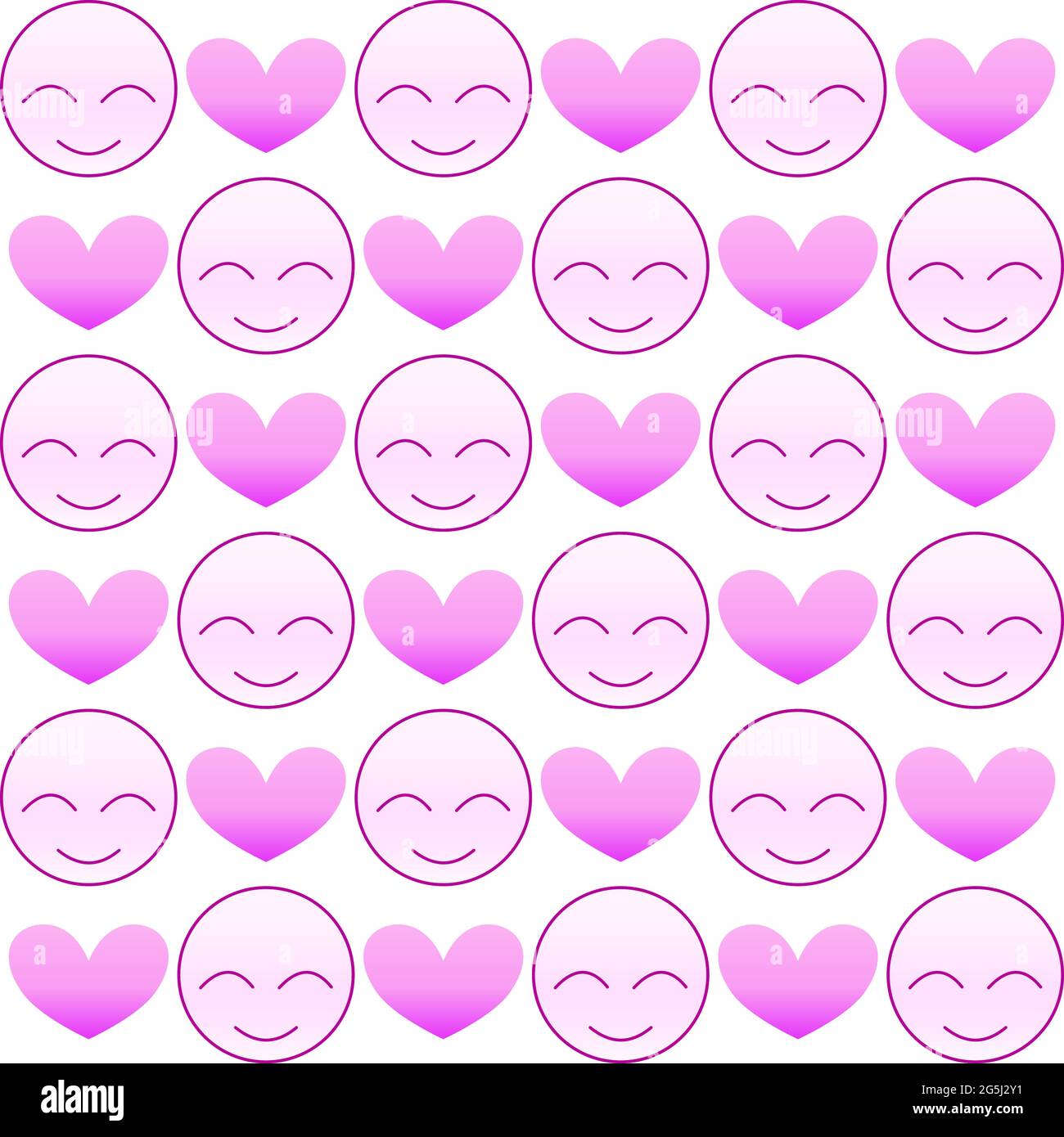 Love emotion face in pink with heart 10 Stock Vector Image & Art - Alamy