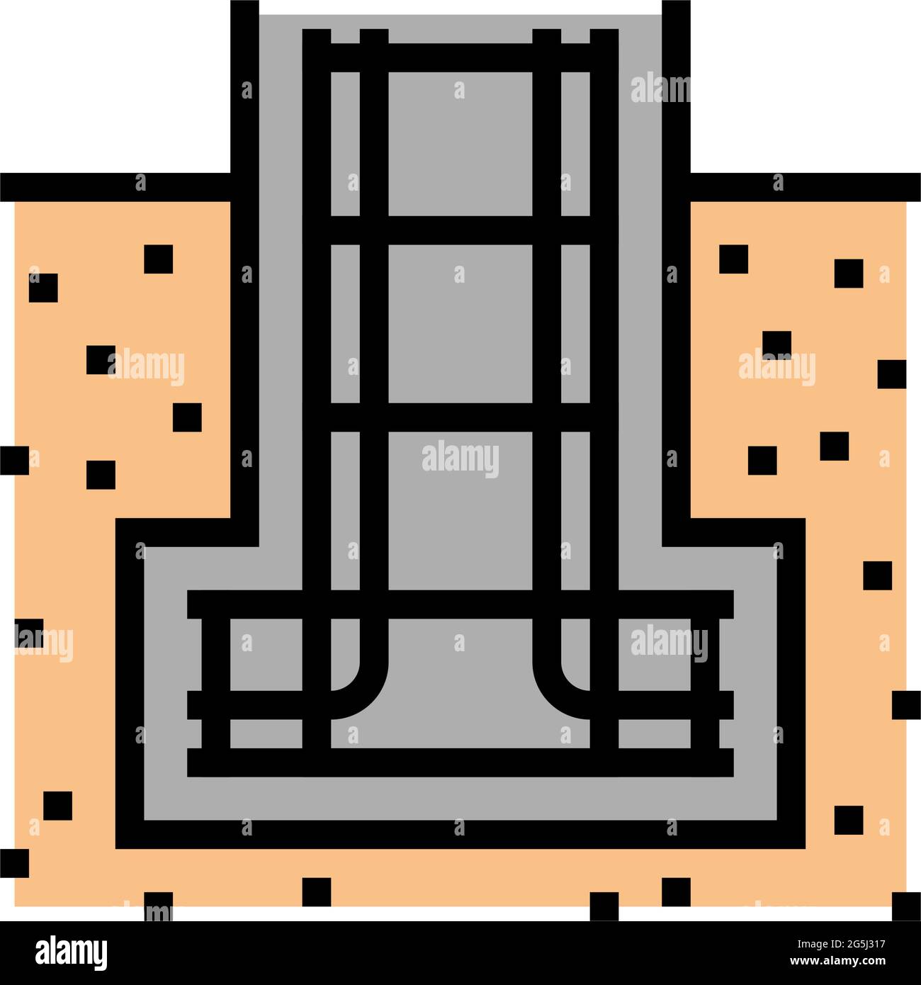 reinforcement in foundation color icon vector illustration Stock Vector ...