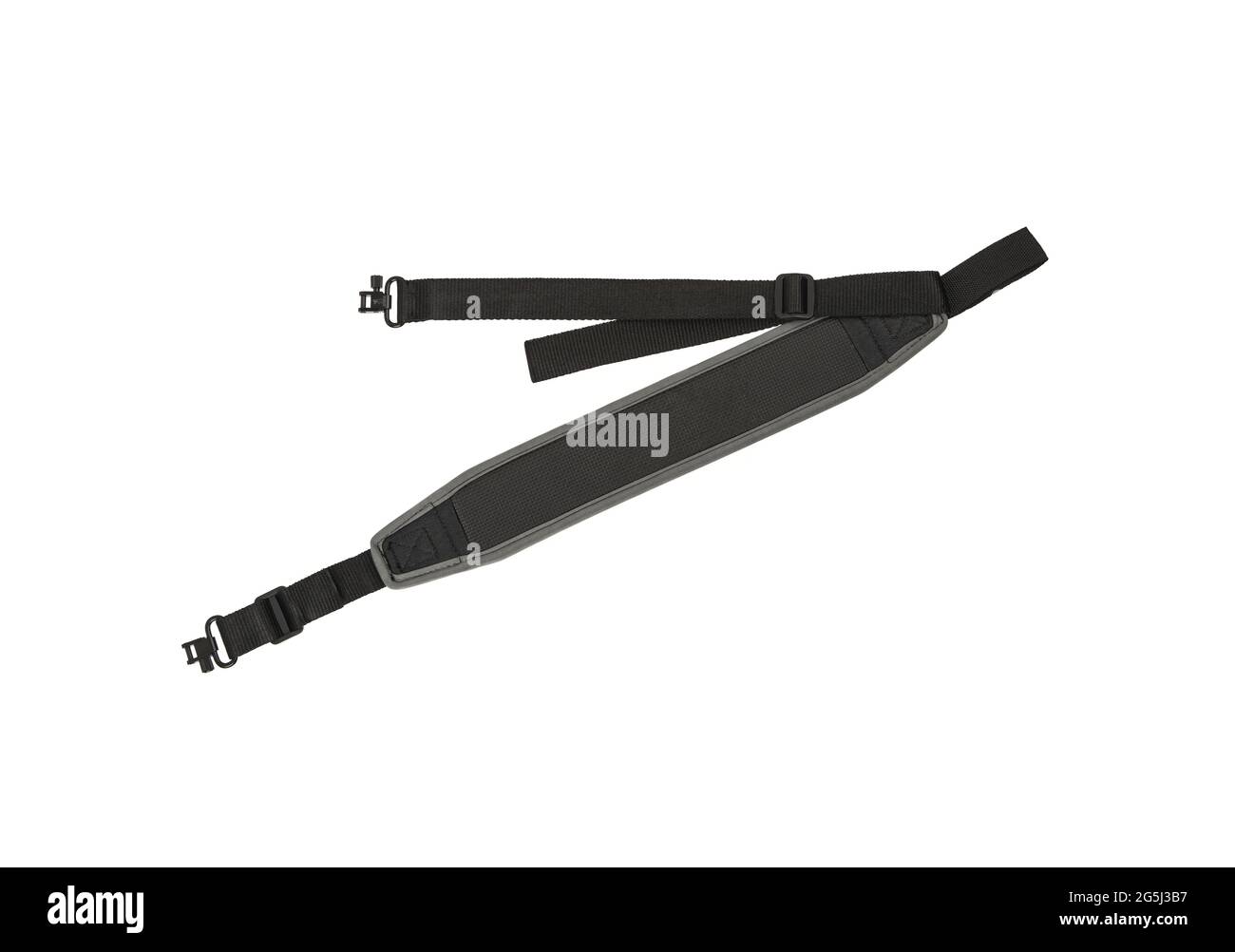 Sturdy modern nylon shoulder strap. Weapon strap. Isolate on a white ...