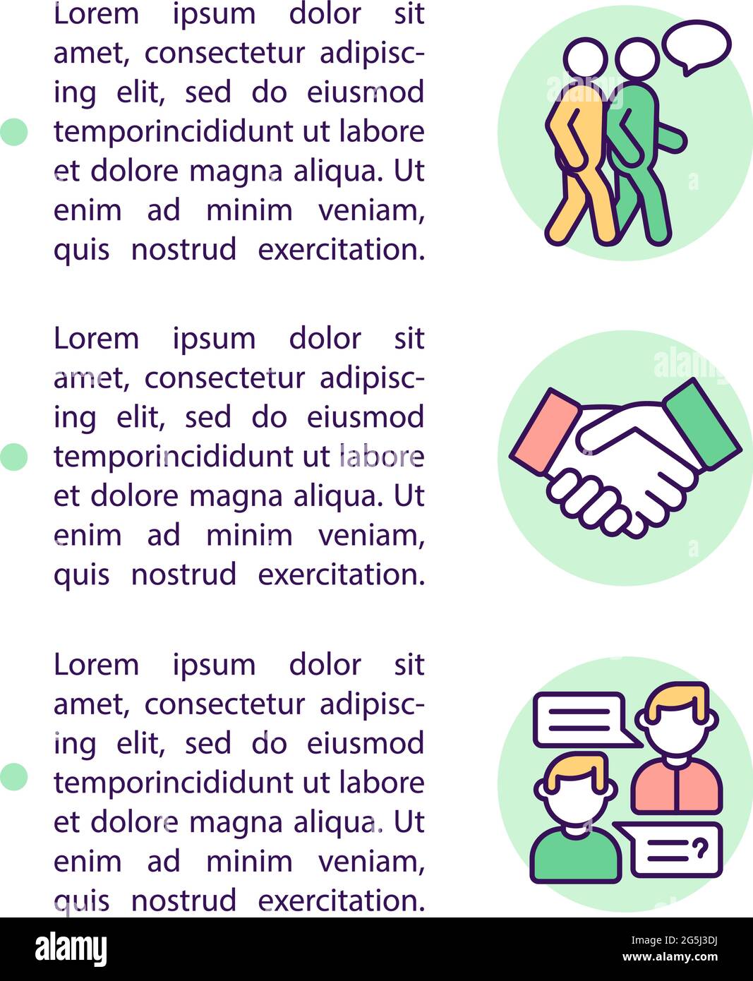 Teaching kids to interact concept line icons with text Stock Vector ...