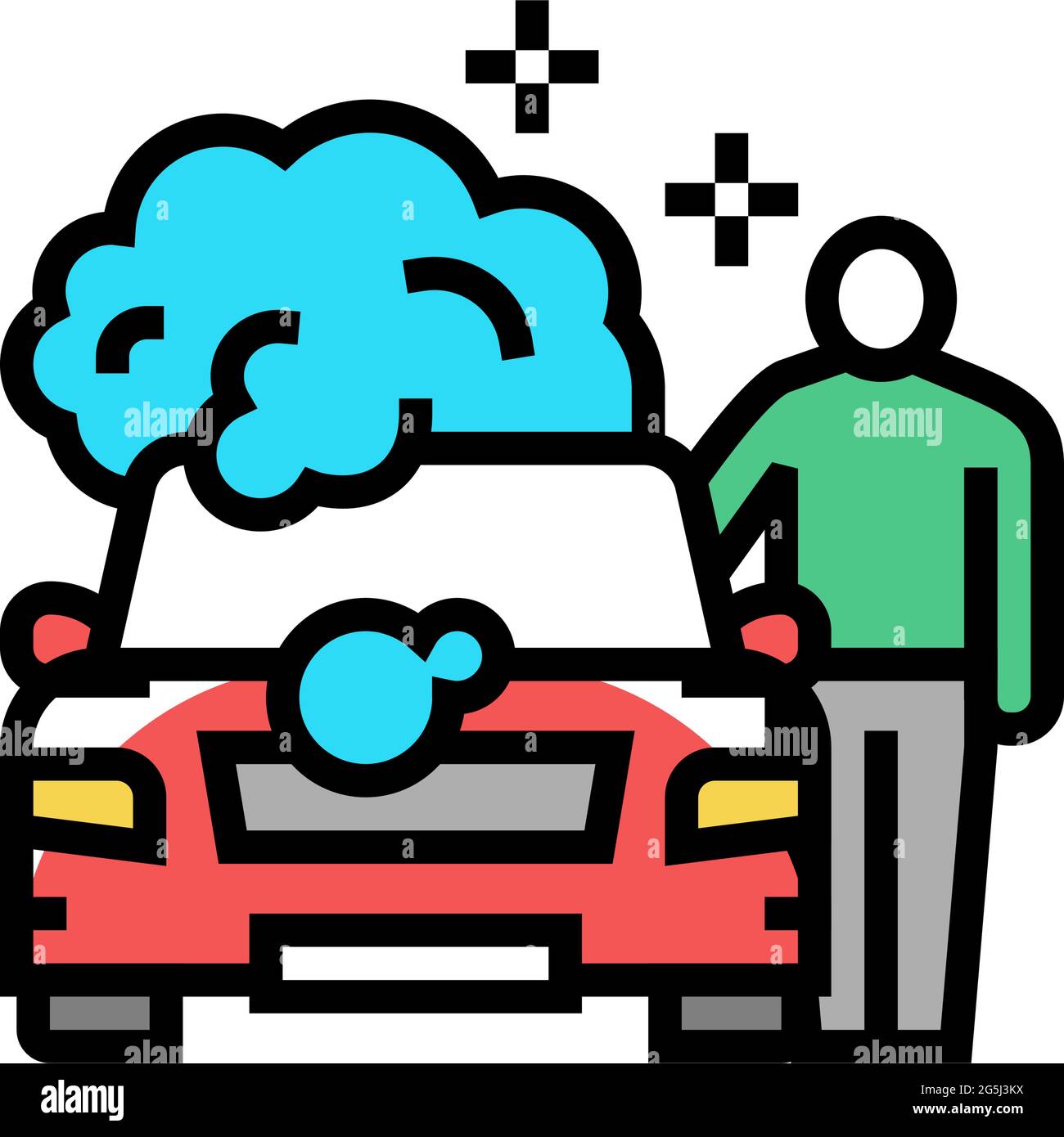 client car wash color icon vector illustration Stock Vector Image & Art ...