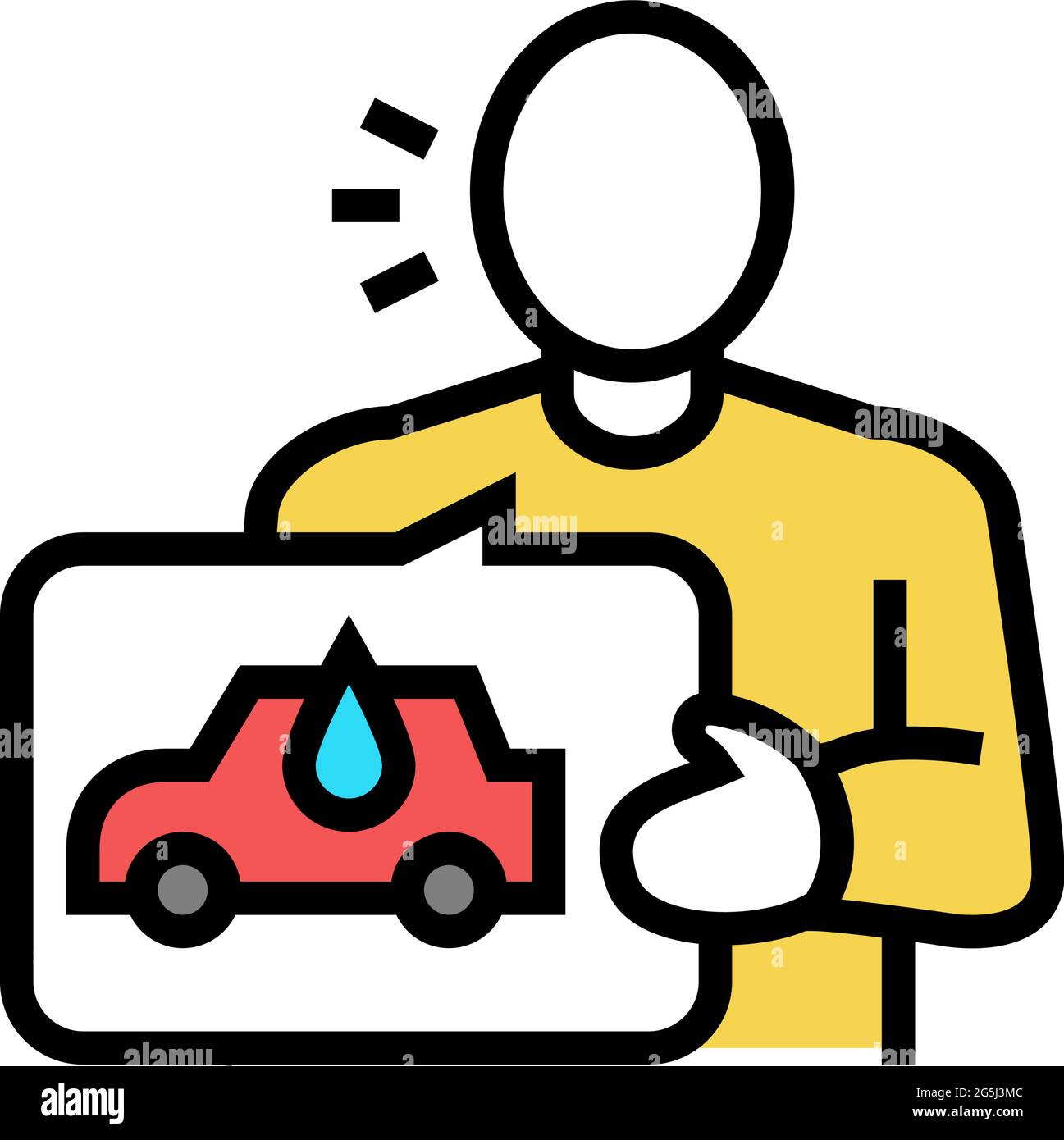 client self car wash service color icon vector illustration Stock ...