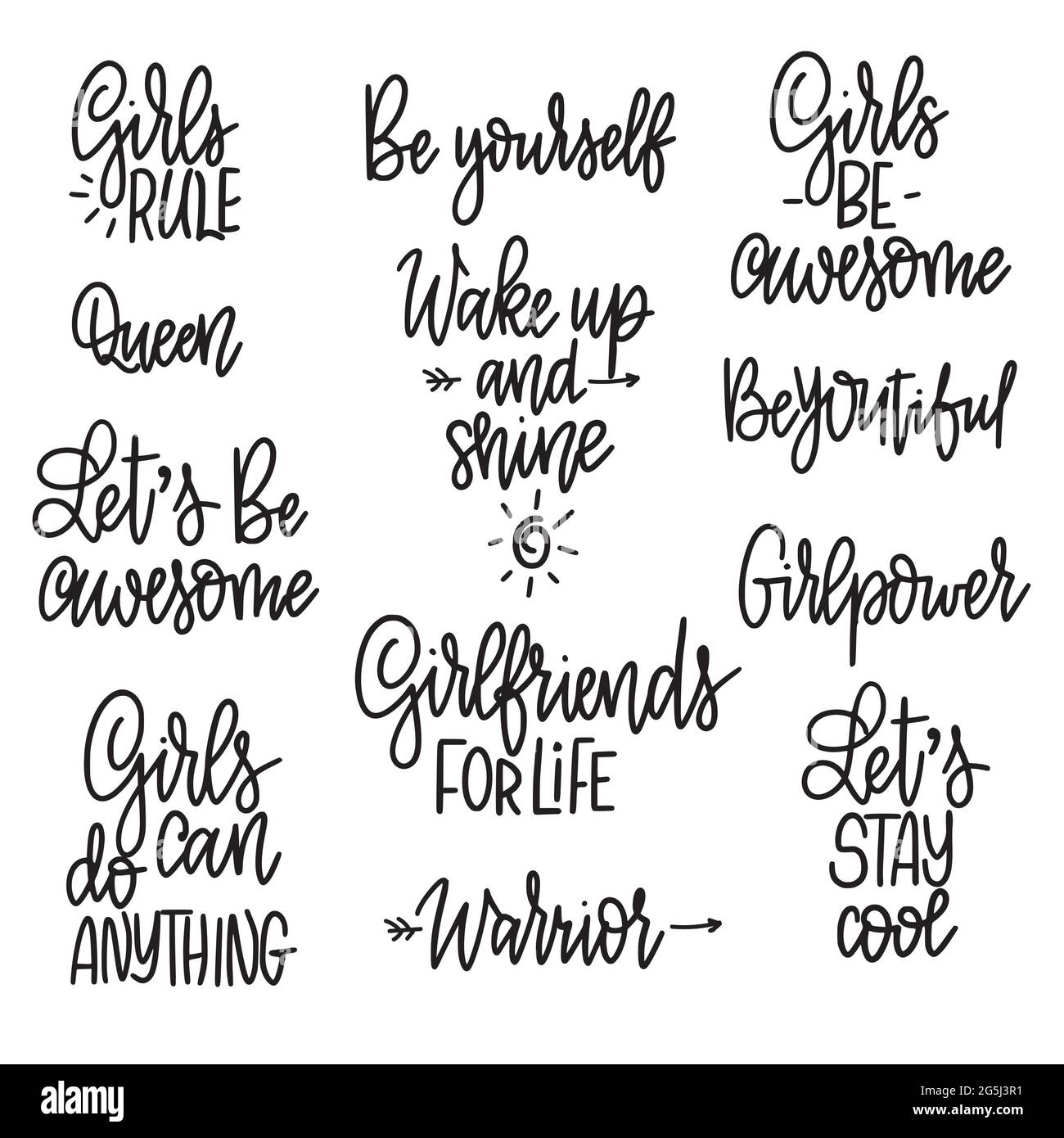 Motivational phrase wallpaper Black and White Stock Photos & Images - Alamy