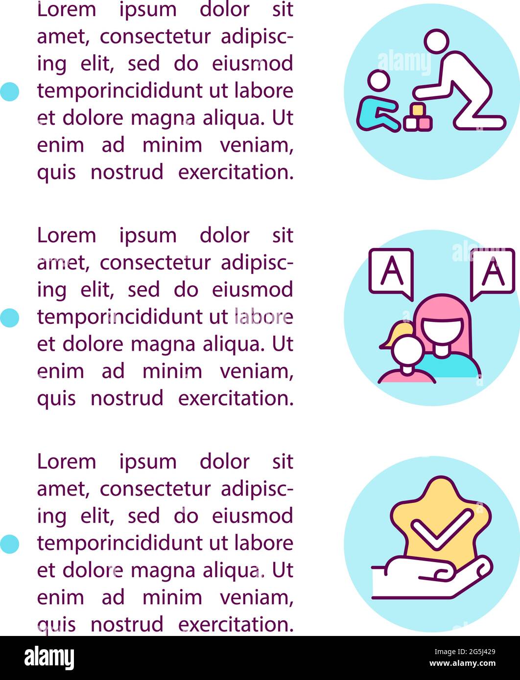 Behavior and communication approaches concept line icons with text ...