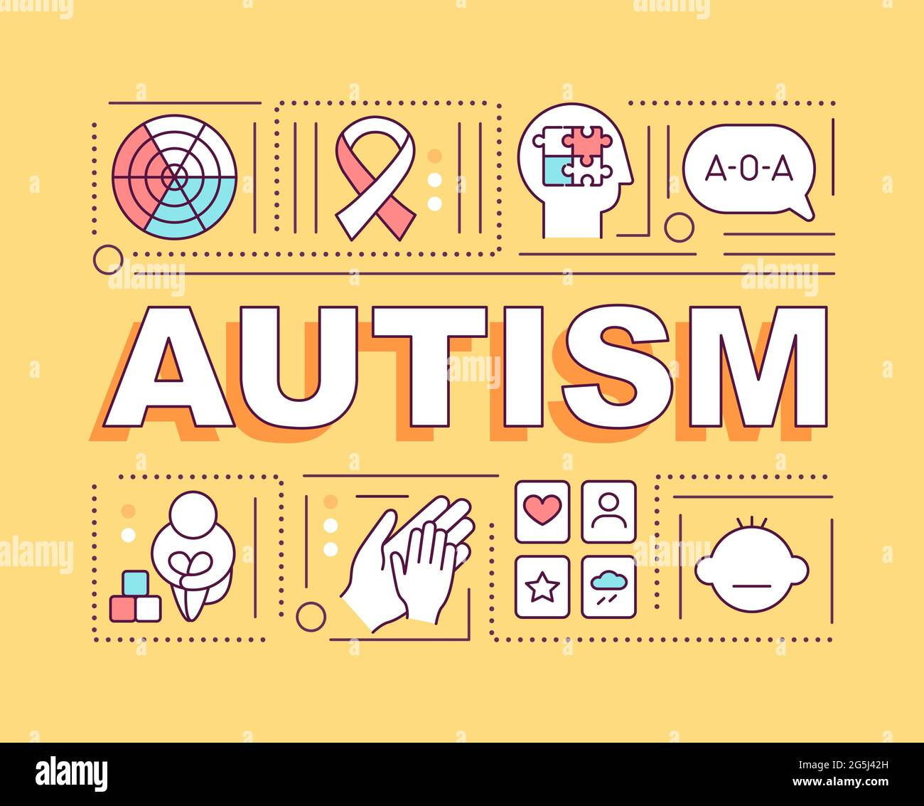 Autism word concepts banner Stock Vector Image & Art - Alamy