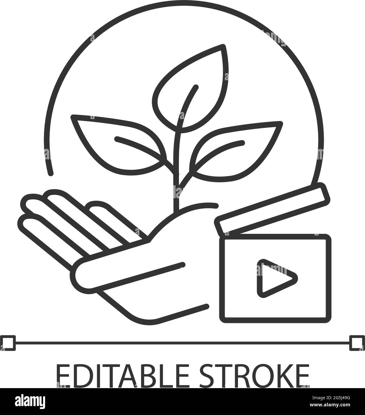 Environmental awareness videos linear icon Stock Vector Image & Art - Alamy