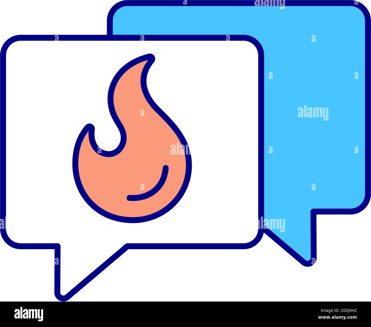 Hot topics in social media RGB color icon Stock Vector Image & Art - Alamy
