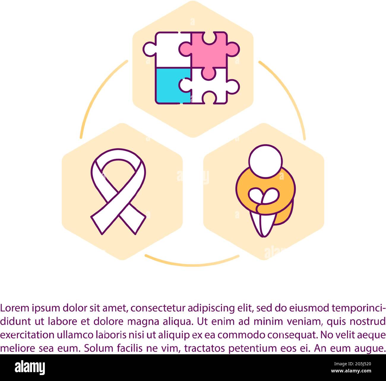 Autism treatment concept line icons with text Stock Vector Image & Art ...