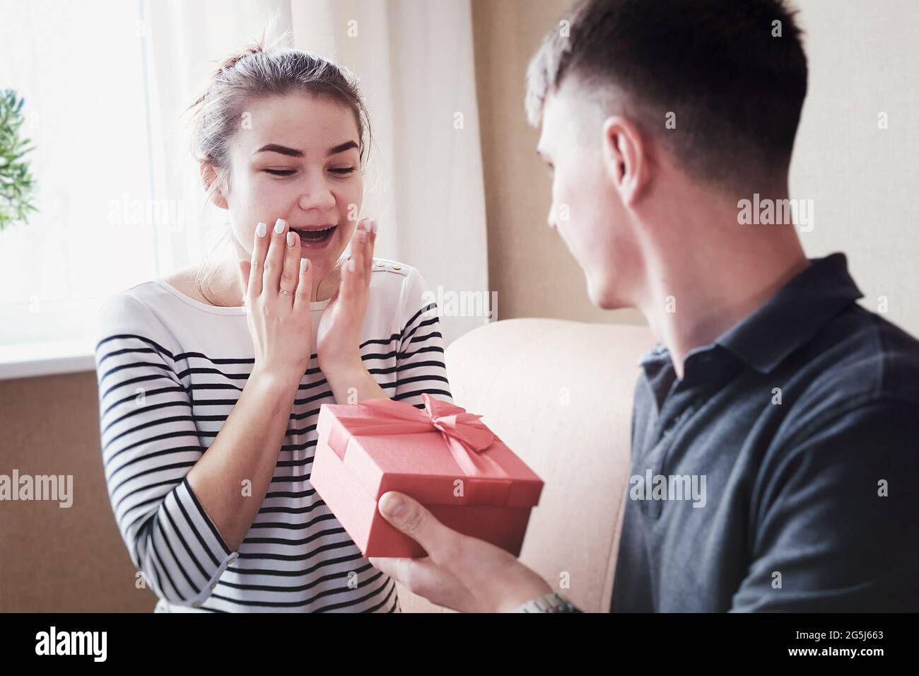 Joy happiness delight hi-res stock photography and images - Alamy