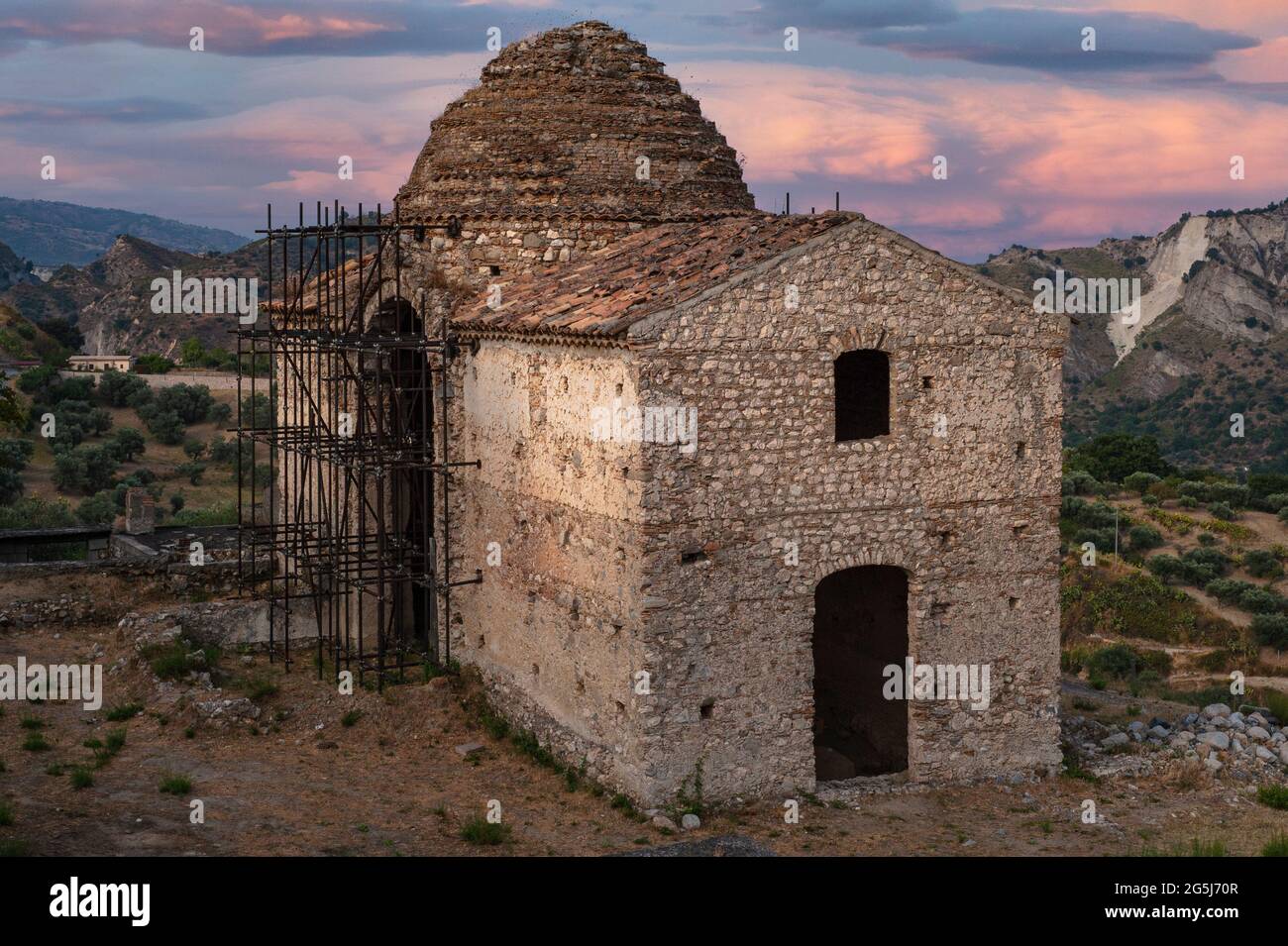 Medieval Chiesa di San Nicola da Tolentino, with distinctive beehive ...