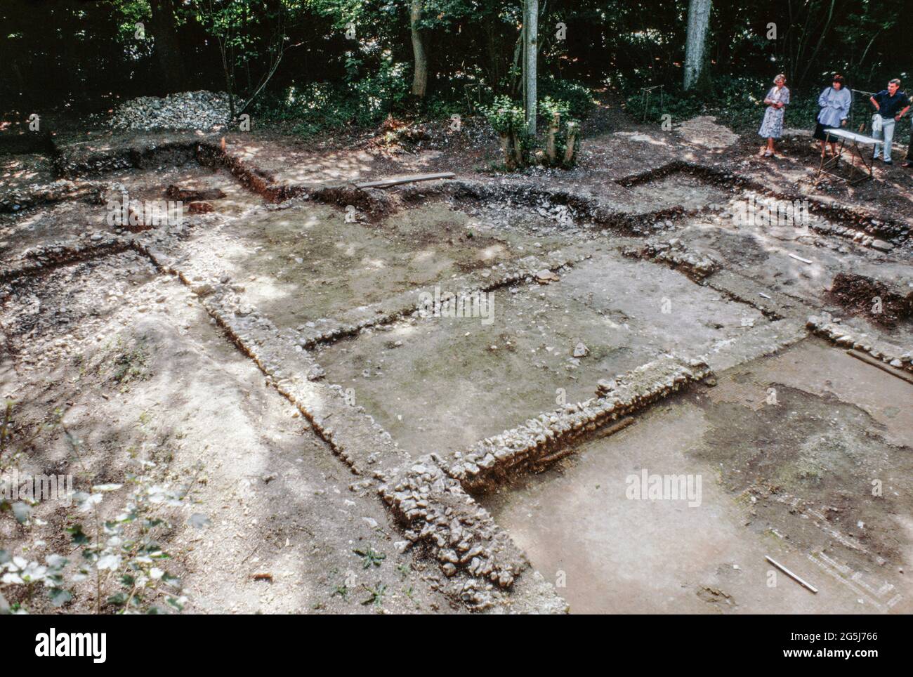 Archaeological works in Watergate Hanger, site of the Roman villa, near ...