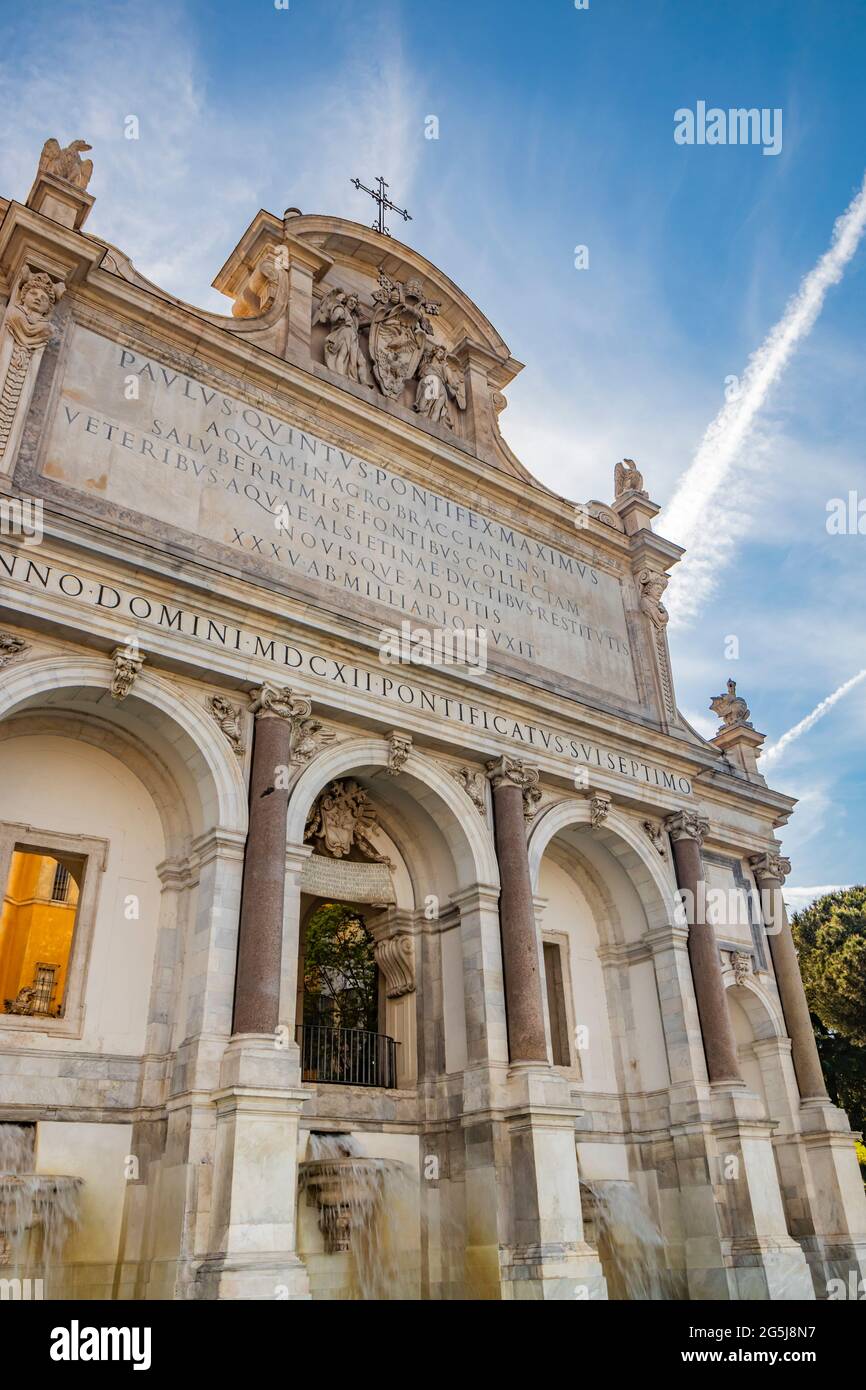 May 9, 2021 - Rome, Lazio, Italy - The Fontana dell'Acqua Paola also ...