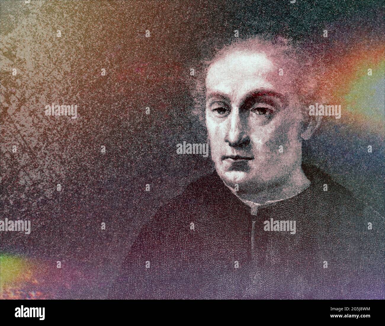 Christopher Columbus, 1451 - 1506, Italian navigator, digitally edited ...