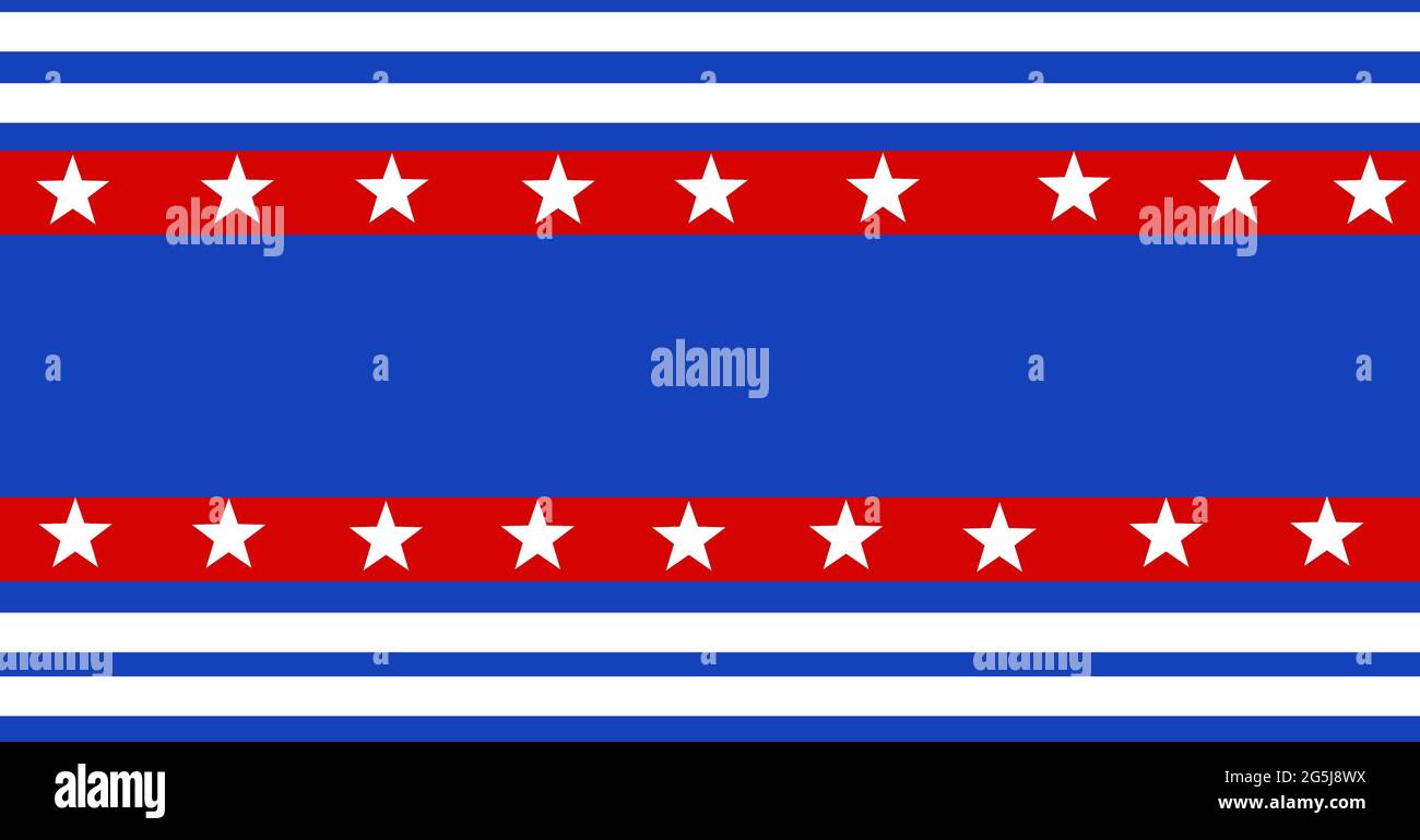 Composition of bands of stars and stripe patterns of american flag ...