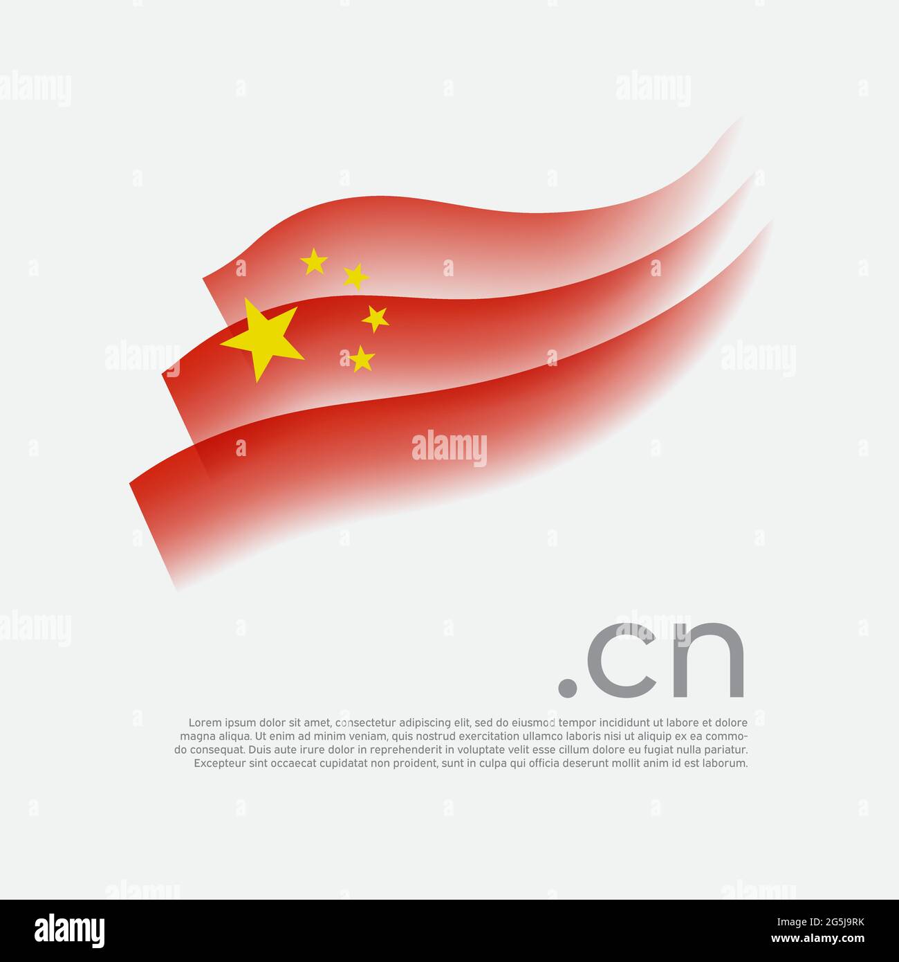 China flag watercolor. Colored stripes chinese flag on a white ...