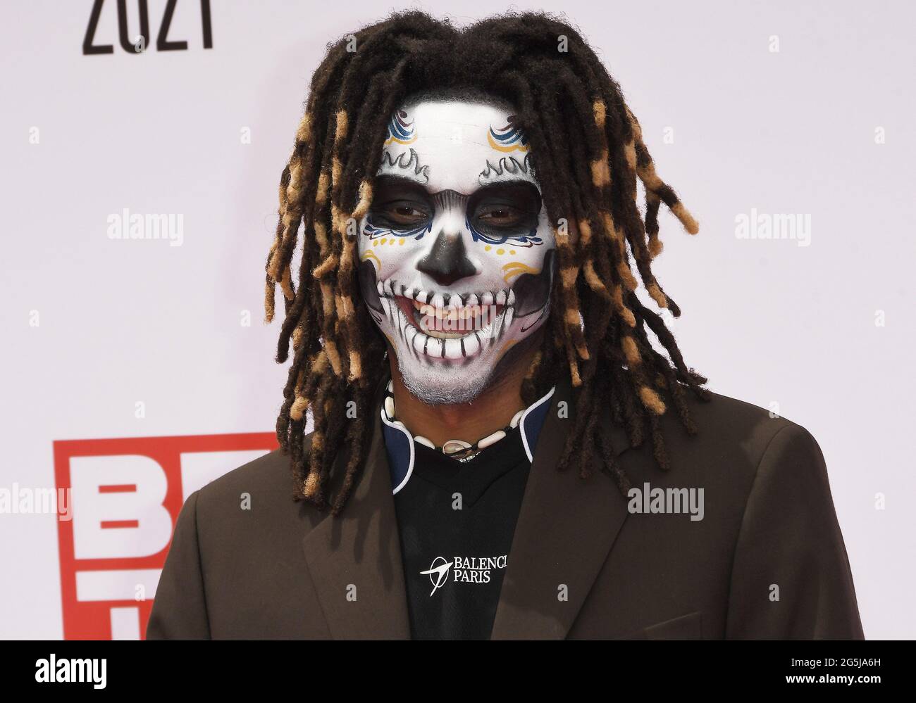 Note Marcato arrives at the BET Awards 2021 held at the Microsoft ...