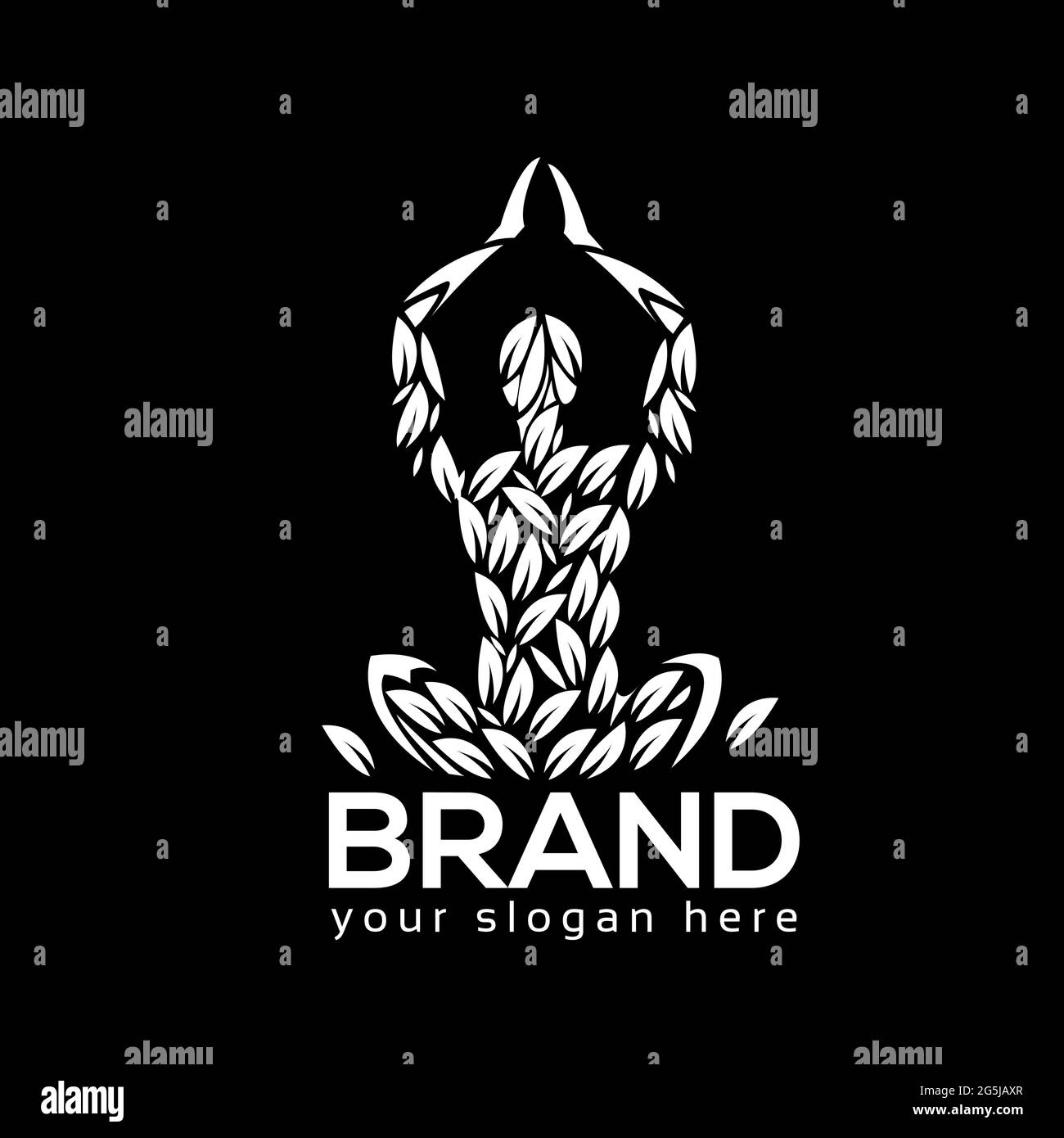 Meditation logo vector hi-res stock photography and images - Alamy