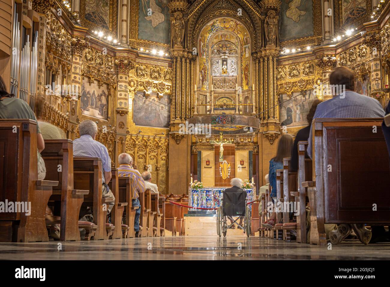 Interior Of The Dome Of Basilica Of Montserrat High Resolution Stock ...