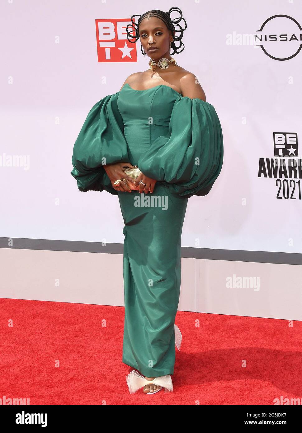 Mereba arrives at the BET Awards 2021 held at the Microsoft Theater in ...