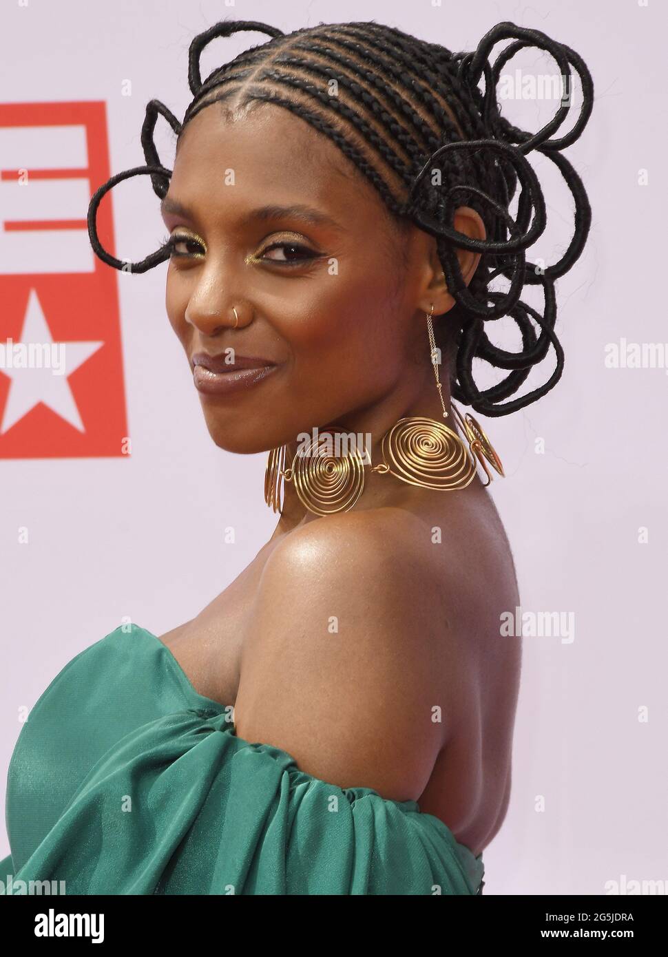 Mereba arrives at the BET Awards 2021 held at the Microsoft Theater in ...