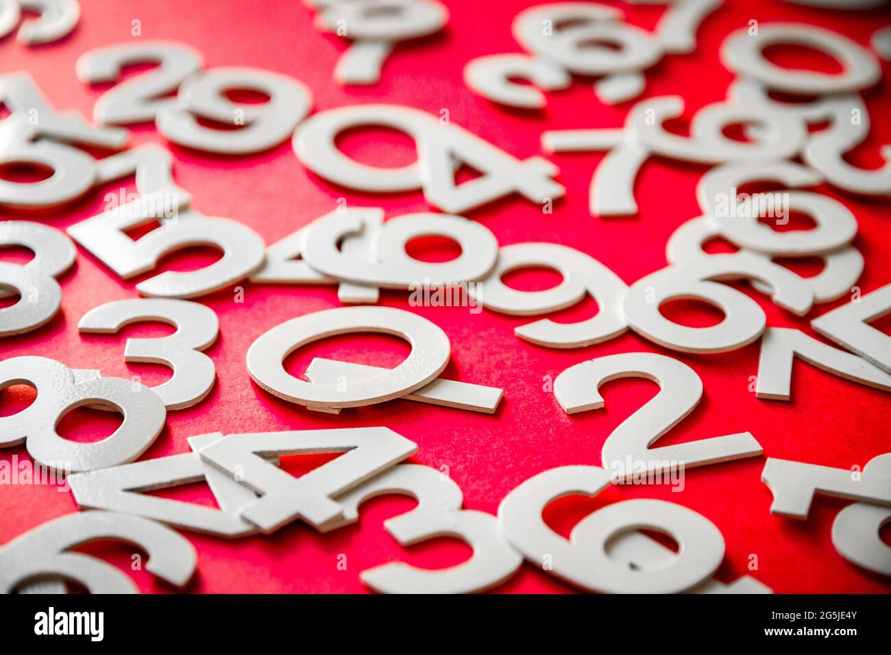Mathematics background made with solid numbers on a board. Isolated on ...
