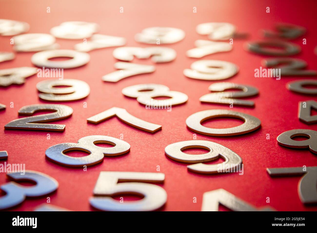 Mathematics background made with solid numbers on a board. Isolated on ...