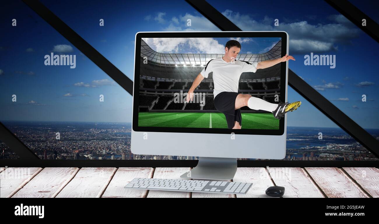 Kicking the football hi-res stock photography and images - Alamy