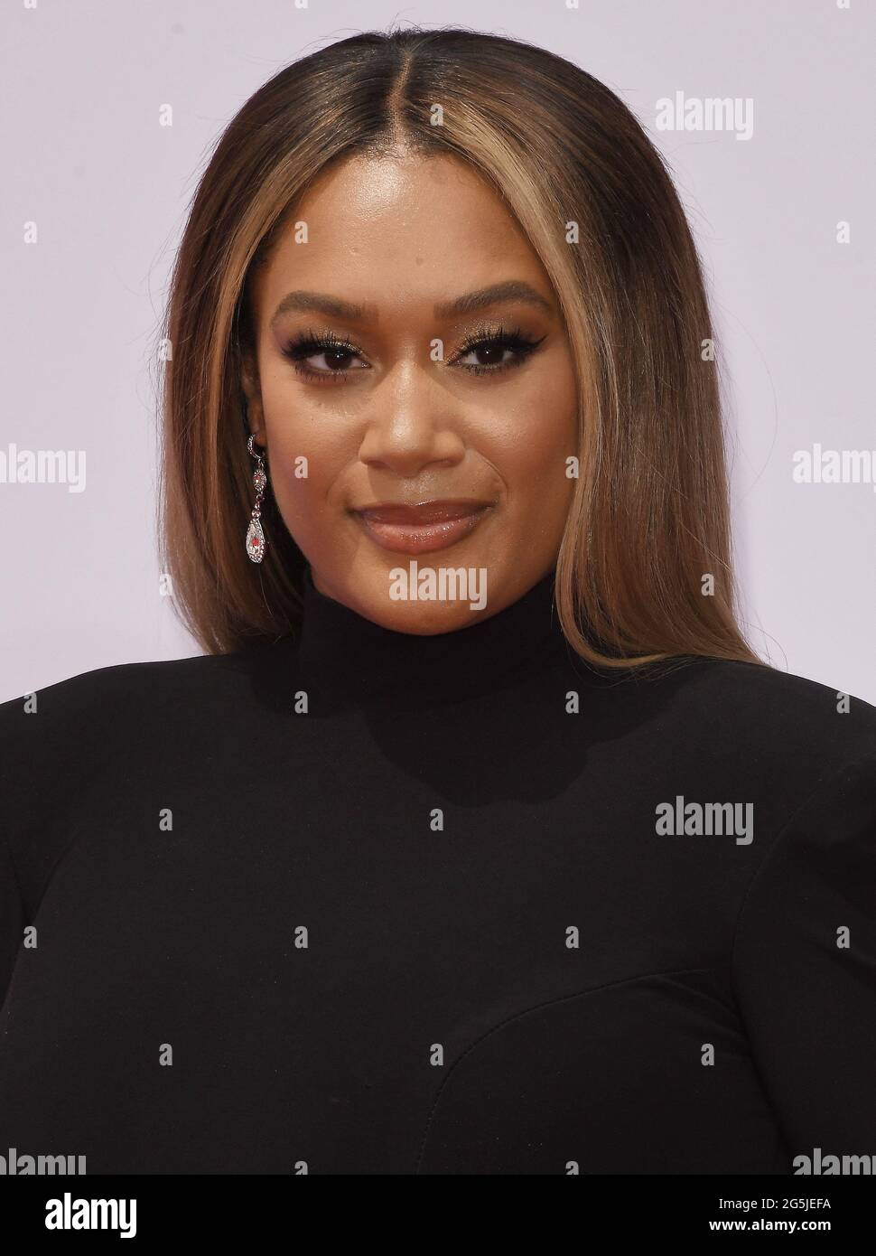 Crystal Hayslett arrives at the BET Awards 2021 held at the Microsoft ...