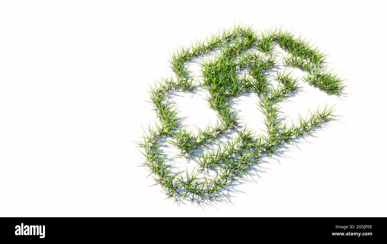 Concept or conceptual green summer lawn grass symbol shape isolated on ...