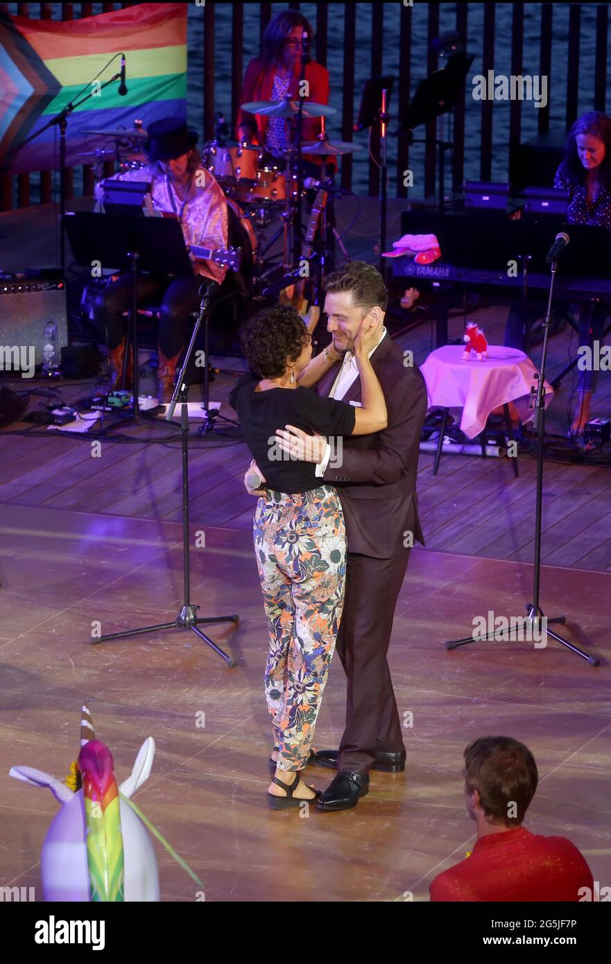 New York, NY, USA. 27th June, 2021. Jason Danieley and Andrea Nunes on ...