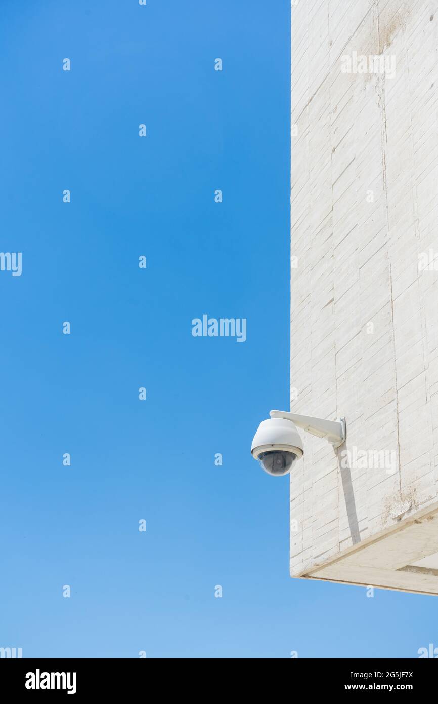 modern security camera in building with blue sky Stock Photo - Alamy