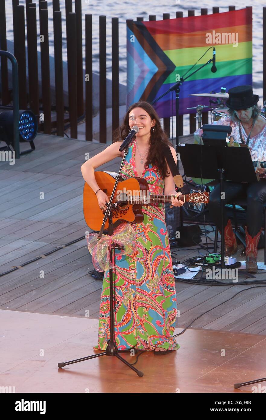 New York, NY, USA. 27th June, 2021. Maddie Pizzarelli on stage during ...