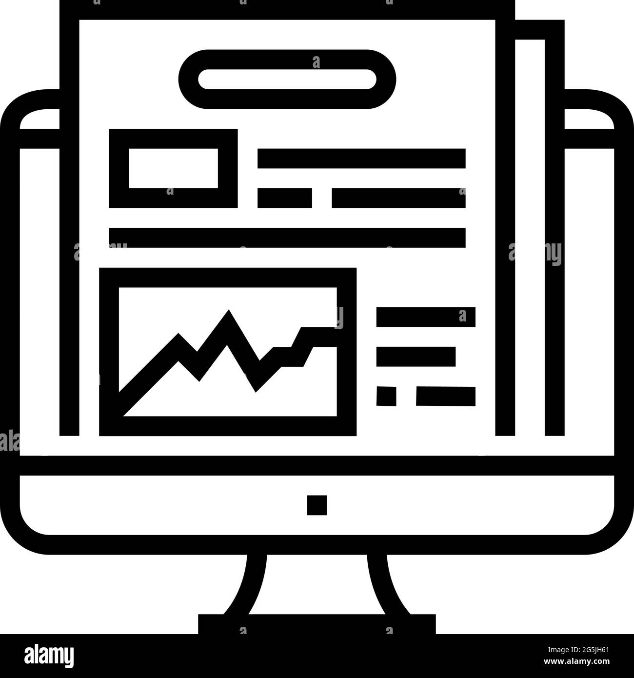 online financial audit line icon vector illustration Stock Vector Image ...