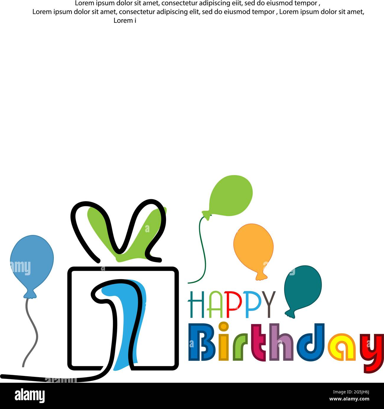 Happy Birthday one year. Elegant design with number Stock Vector Image ...