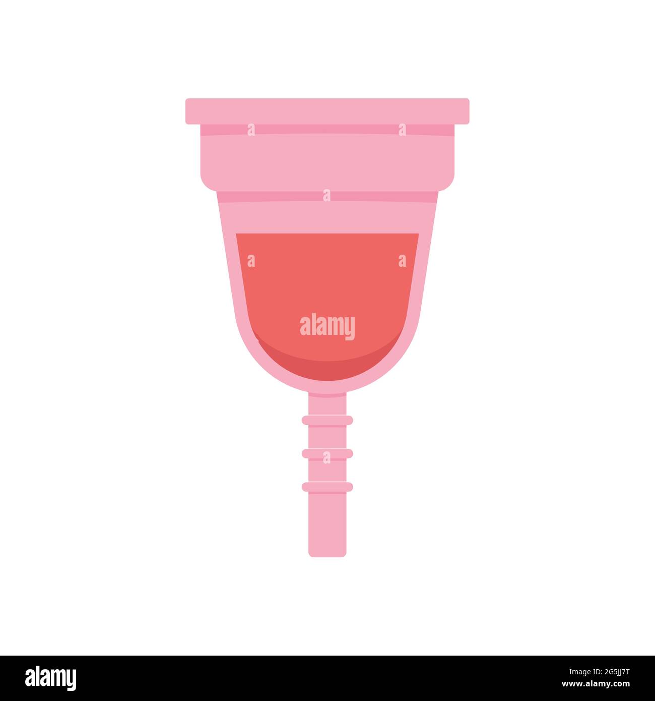 Menstrual cup with menstruation blood icon isolated on white background ...