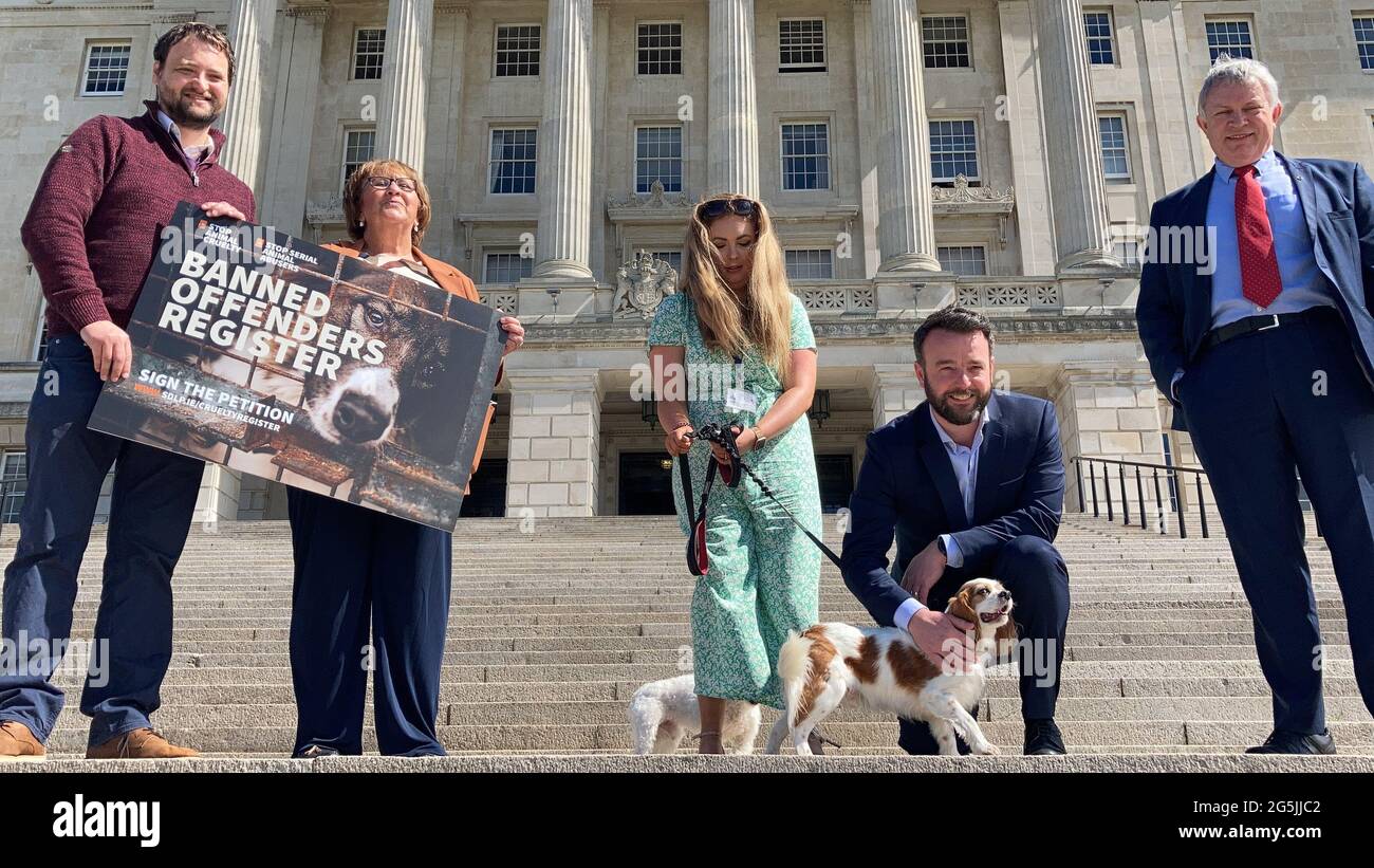 SDLP MLA Dolores Kelly (second from left), SDLP leader Colum Eastwood ...