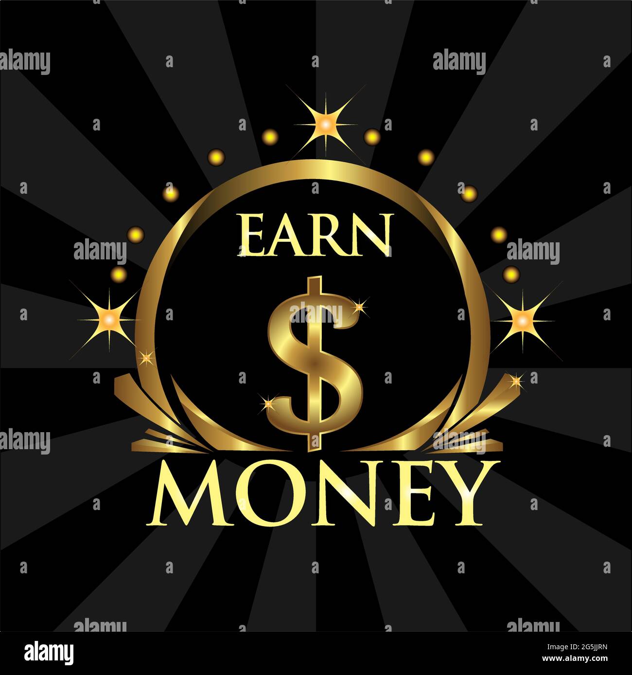 Earn money stock background. Vector Illustration Stock Vector Image ...