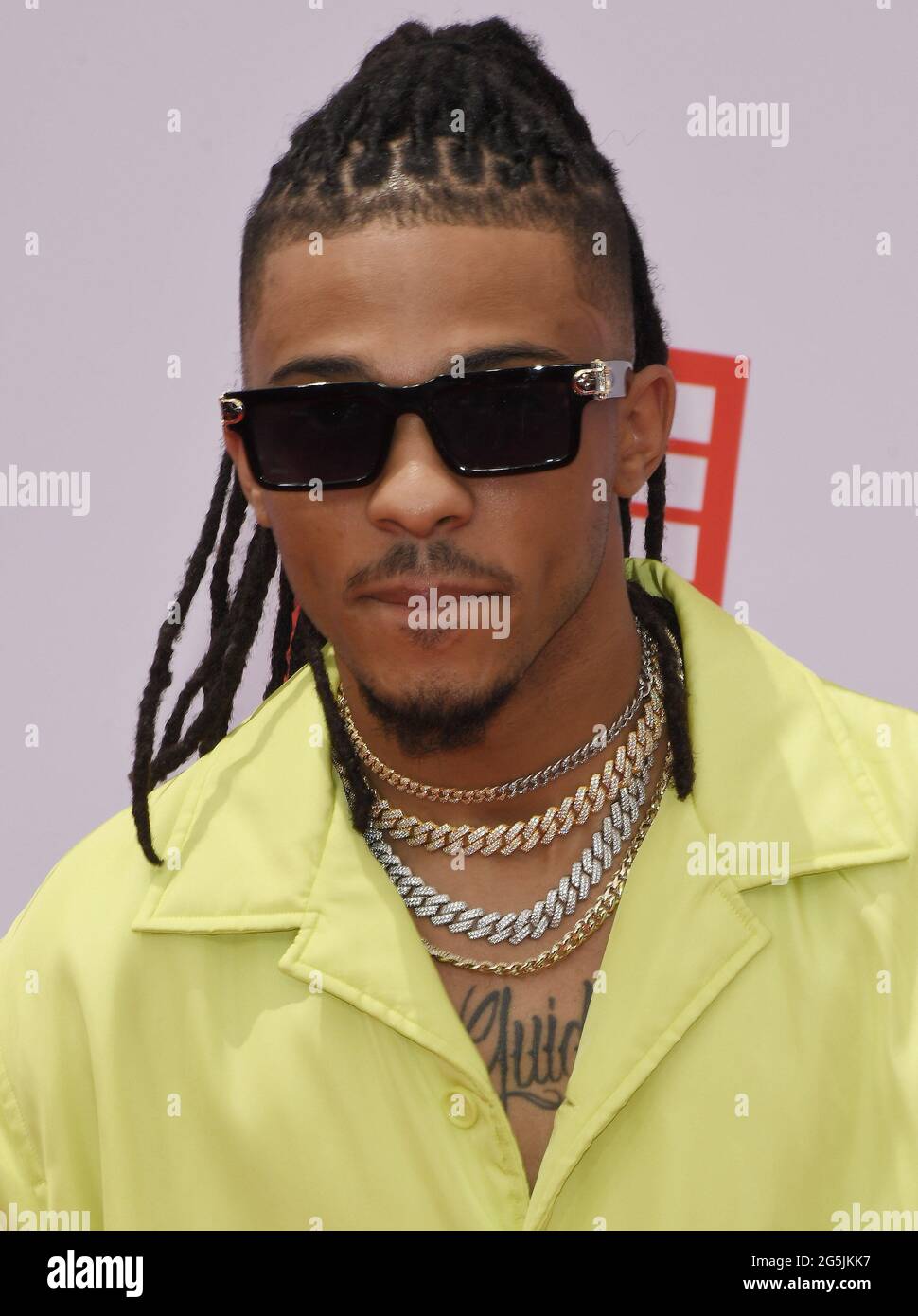 Tone Stith arrives at the BET Awards 2021 held at the Microsoft Theater ...