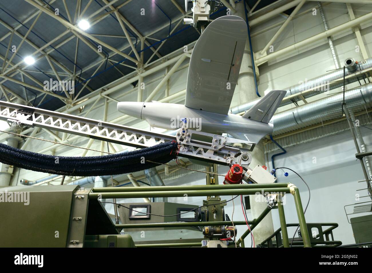 Loitering munition drone RAM ІІ UAV set on an armoured vehicle ...